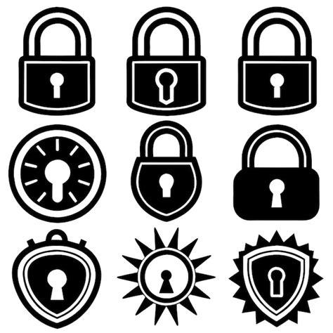 Premium Psd Different Types Of Lock Icon