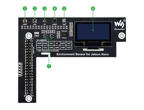environment sensors module for jetson nano i2c with 1 3 oled display