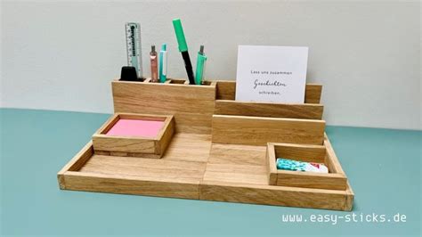 Diy Schreibtisch Organizer Aus Easy Sticks Büro Deko Inspiration Diy Schreibtisch