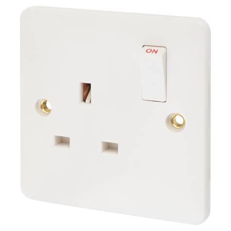 Touchpoint 13a 1 Gang Double Pole Switched Socket White Ironmongerydirect Same Day Despatch