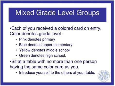 Ppt Mixed Grade Level Groups Powerpoint Presentation Free Download