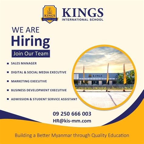 Ohnmar Zaw On Linkedin Kingsinternationalschool Yangon Vacancies