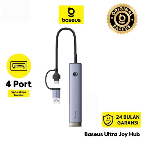 Jual Baseus USB Hub UltraJoy Series 4 Port HUB AIR Space Grey Konektor Laptop HP Shopee Indonesia