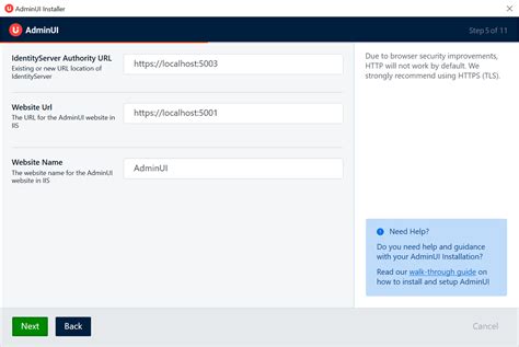 Installer Adminui Documentation