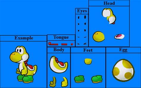 Paper Mario Ttyd Yoshi Sprites Yellow By Weakfoggy On Deviantart