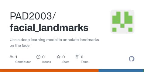 GitHub PAD Facial Landmarks Use A Deep Learning Model To Annotate Landmarks On The Face