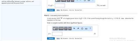 Solved Calculating Average Power Reactive Power And The
