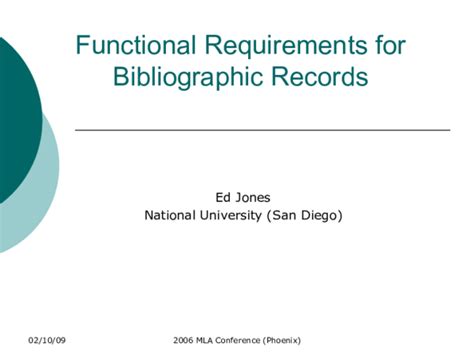 Ppt Functional Requirements For Bibliographic Records