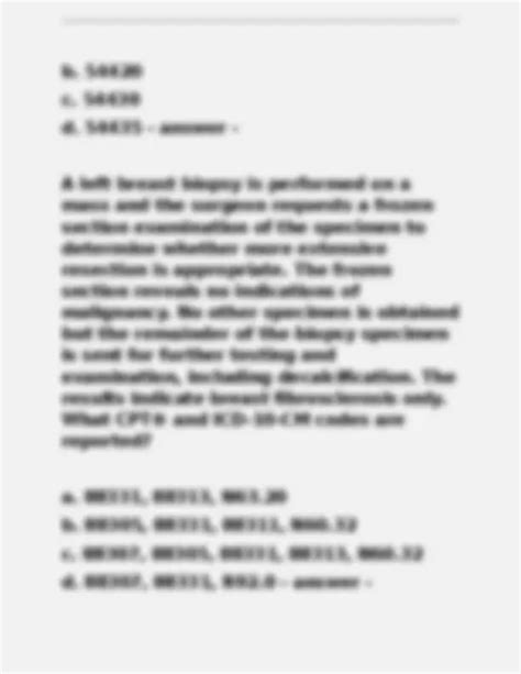 AAPC Final Exam Solutions Medical Coding Practice Questions Exams Nursing Docsity