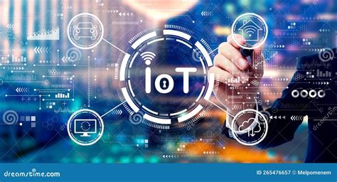 IoT Theme With Businessman Stock Image Image Of Light 265476657