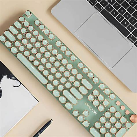 Retro Typewriter Bluetooth Keyboard 2s Matcha Green The Pnk Stuff Retro Typewriter Bluetooth Keyboard 2s Matcha Green The Pnk Stuff