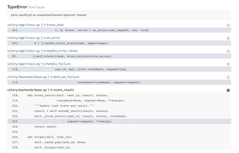 Django Storeresult Got An Unexpected Keyword Argument Request