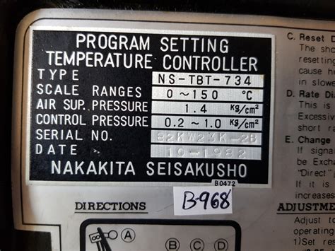 Nakakita Seisakusho Temp Controller For Main Engine Fo Heater Atlas Shipcare Services