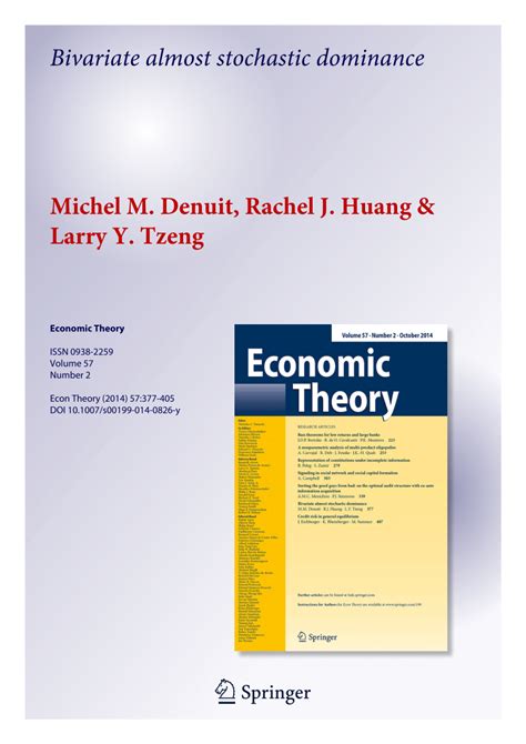 Pdf Bivariate Almost Stochastic Dominance