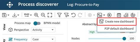 drill through from process discoverer to dashboard — apromore documentation
