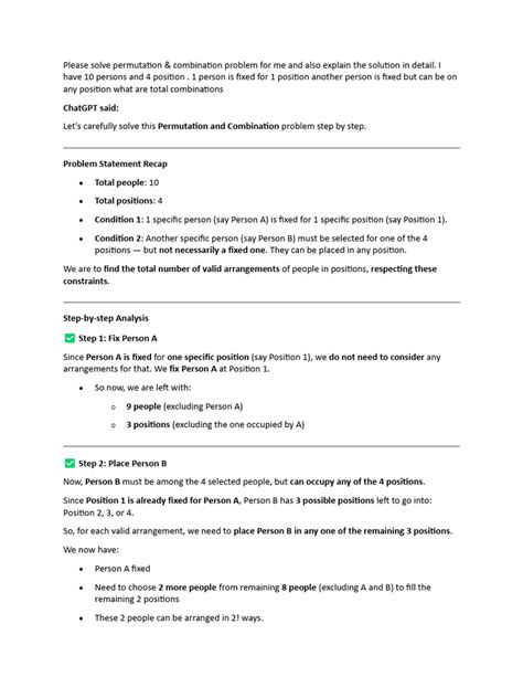 Permutation Combination 1 To 10 Pdf Combinatorics Discrete Mathematics