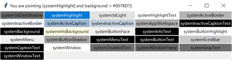 Python tkinter 事前定義の色名 Windows編 株式会社 石川設計 システム開発をとことん極めます