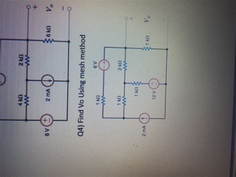 solved find v 0 using mesh method