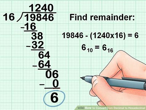 How To Convert From Decimal To Hexadecimal Steps