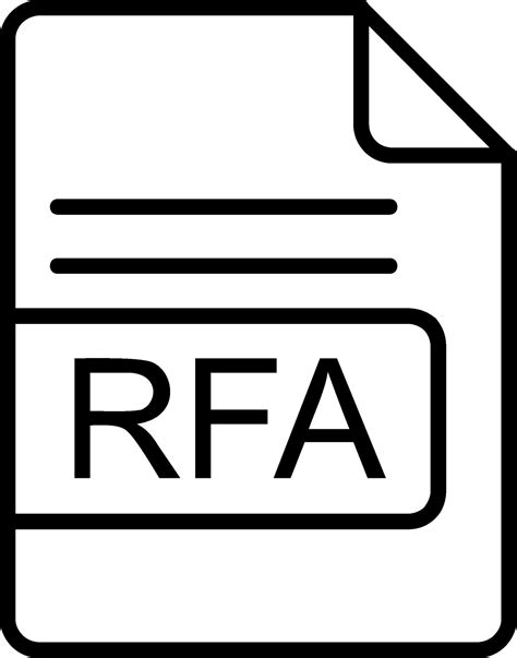 Rfa File Format Line Icon 43258645 Vector Art At Vecteezy
