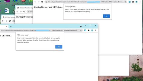 Error 203 And 204 Every Time I Run My Script Bug Reports Uivision Ai And Ocr Community Forums