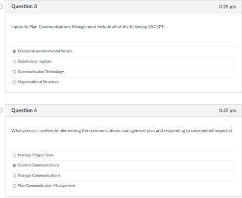 Solved Inputs To Plan Communications Management Include All