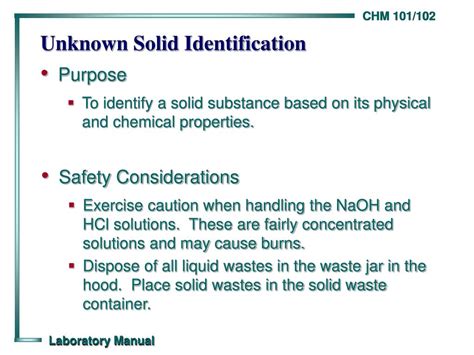 Ppt Unknown Solid Identification Powerpoint Presentation Free Download Id4565820