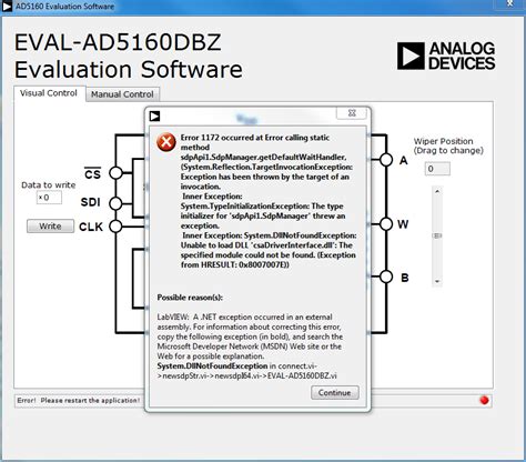 Ad5160 Eval Software Problems Qanda Design Tools And Calculators
