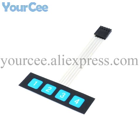 Business And Industrial 1x4 Key Matrix Membrane Switch Control Panel Keypad Keyboard Slim
