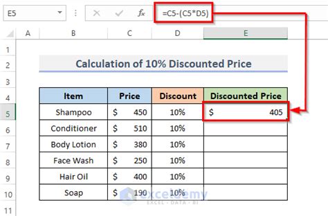 How To Calculate Discount Percentage In Excel Sheet Free Printable