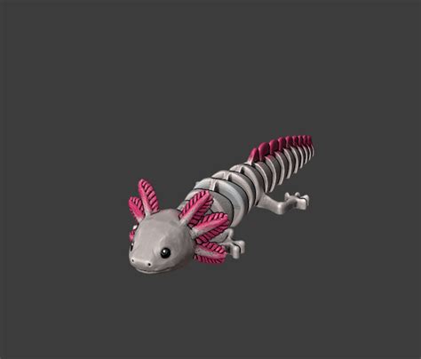Free Stl File Axolotl Articulated 🦎・3d Print Design To Download・cults