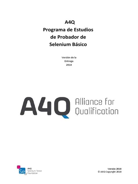 a4q seleniumtesterfoundation syllabus v1 0 for release espaÑol pdf pdf selenio