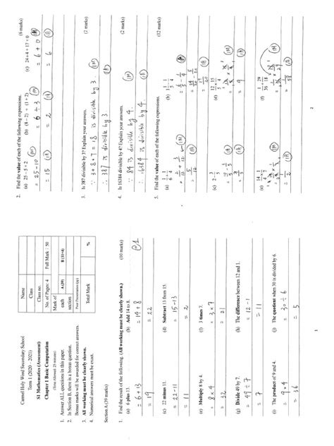 20 21 Ch 1 Basic Computation Assessment Solutions Pdf