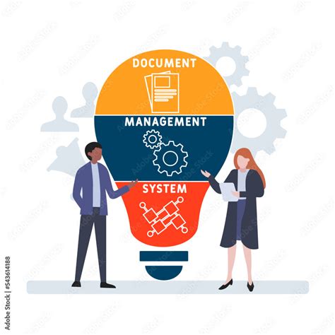 Dms Document Management System Acronym Business Concept Background Vector Illustration