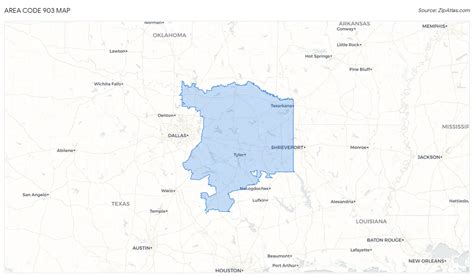 903 Area Code Texas 2024 Zip Atlas