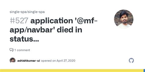 application mf app navbar died in status loading source code · issue 527 · single spa single