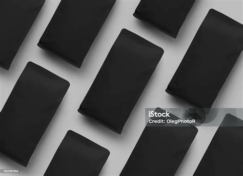 거싯 블랙 포장 모형 대각선 프리젠 테이션 설정 브랜딩 디자인 가방에 대한 스톡 사진 및 기타 이미지 가방 갈색 개체 그룹 Istock