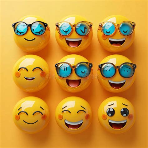 emoji celebration template set stock illustration illustration of