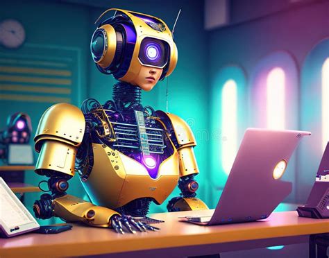 Ai Robot Girl Stock Illustrations 2122 Ai Robot Girl Stock