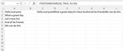 Excel How To Use Textjoin Function With Line Break