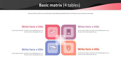 Basic Matrix Diagram 4 Tables
