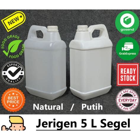Jual Jerigen 5l Jerigen 5 Liter Dirigen Jerigen Derigen Plastik Murah Hdpe Tutup Segel Shopee