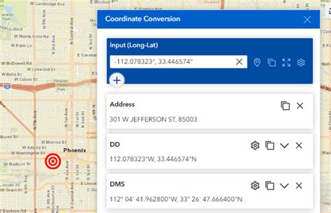 Coordinate Conversion Widget