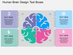 Ppts Human Brain Design Text Boxes Flat Powerpoint Design Template Presentation Sample Of