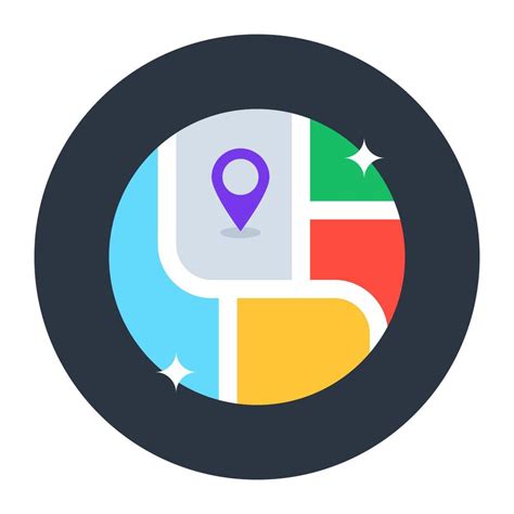 Flat Icon Of Gps Isolated On Grey Background Vector Art At Vecteezy