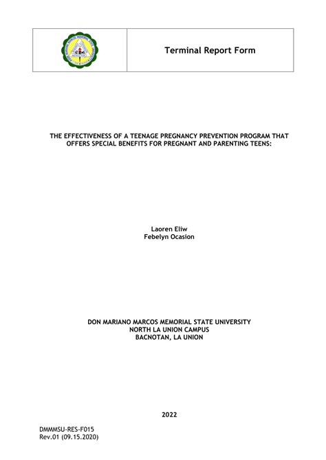 Pdf The Effectiveness Of A Teenage Pregnancy Prevention Program That Offers Special Benefits
