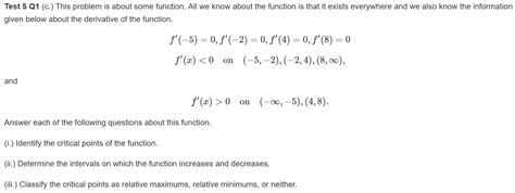 Solved Test Q C This Problem Is About Some Function Chegg Com