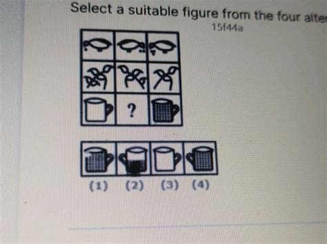 Select A Suitable Figure From The Four Alter StudyX