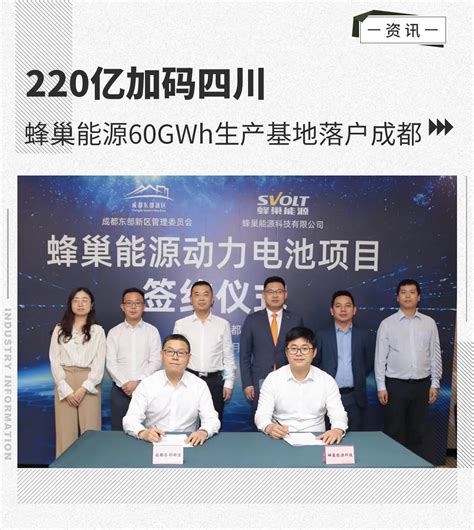 220亿加码四川 蜂巢能源60gwh生产基地落户成都 知乎