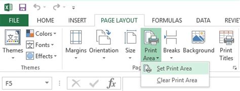 Excel Dynamic Print Area Access Excel Tips